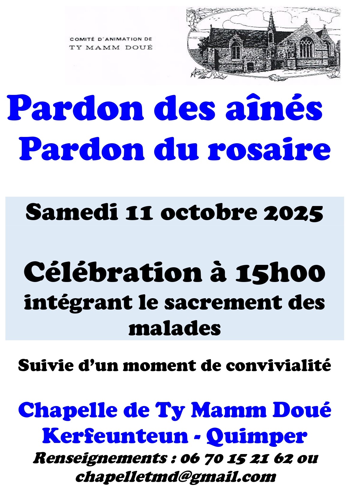 Pardon du rosaire – pardon des aînés : samedi 11 octobre 2025 ...